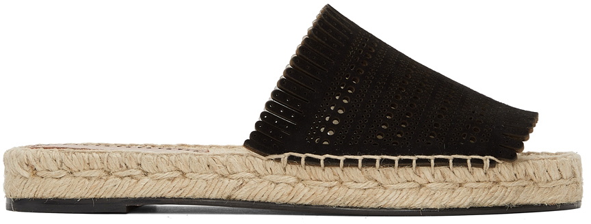 ALAÏA Black Openwork Sandals ALAÏA