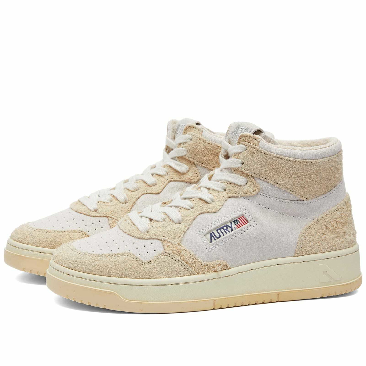 Autry Women's Medalist Mid Sneakers in Beige Autry