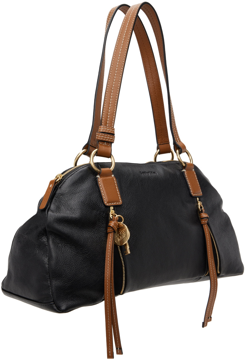 See by Chloé Black Indra Double Handle Bag See by Chloe