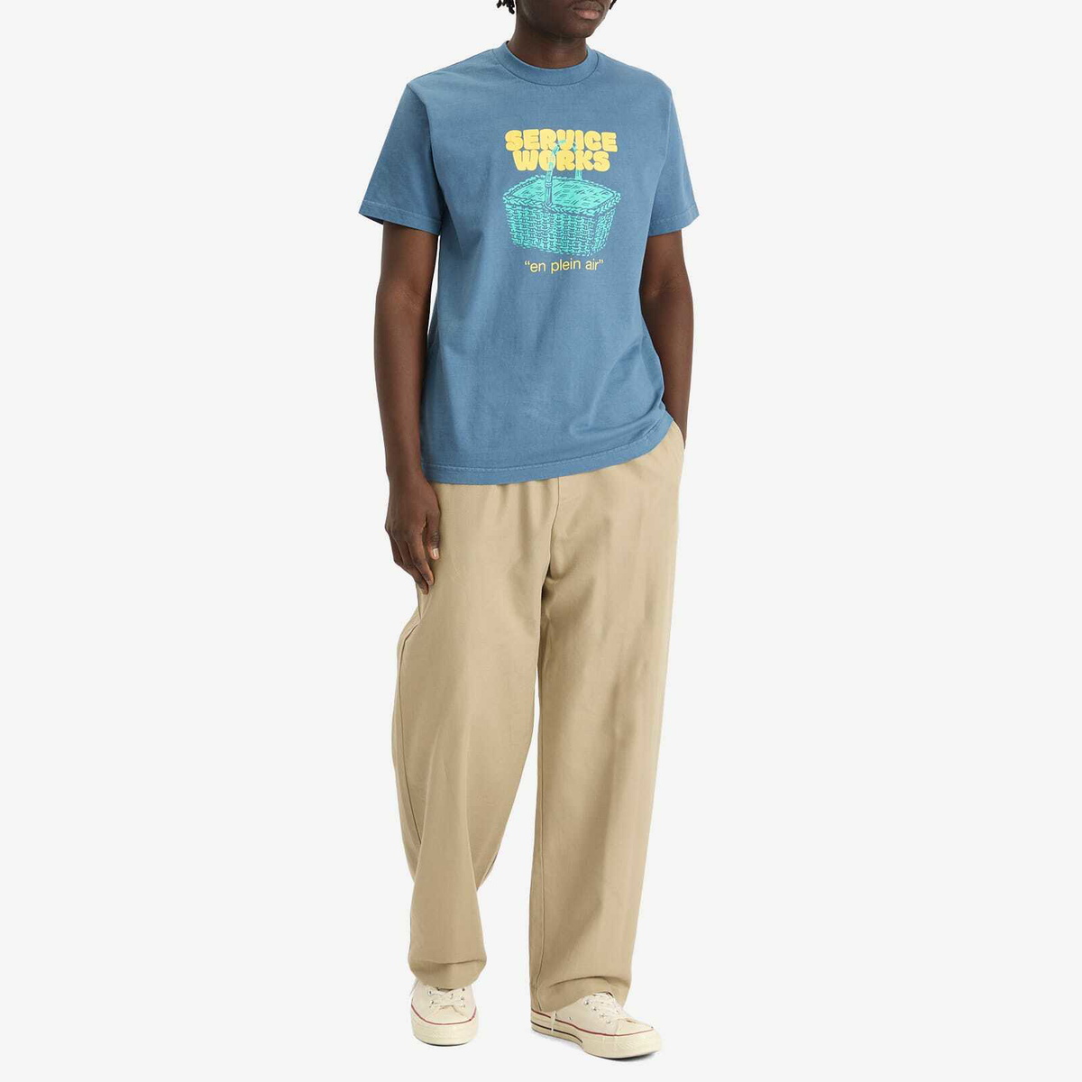 Service Works Men's En Plein Air T-Shirt in Slate Service Works