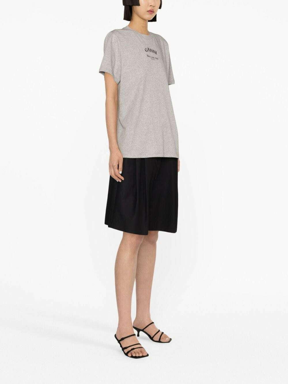 GANNI - Logo Organic Cotton T-shirt GANNI