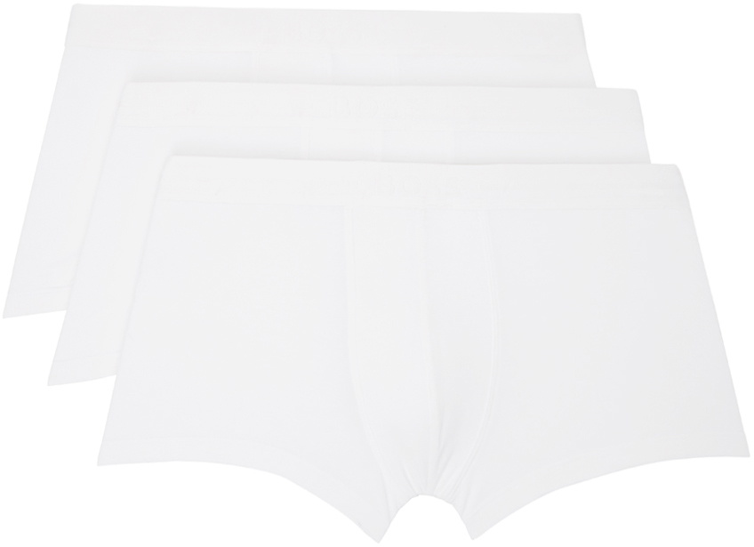 BOSS Three-Pack White Boxer Briefs BOSS