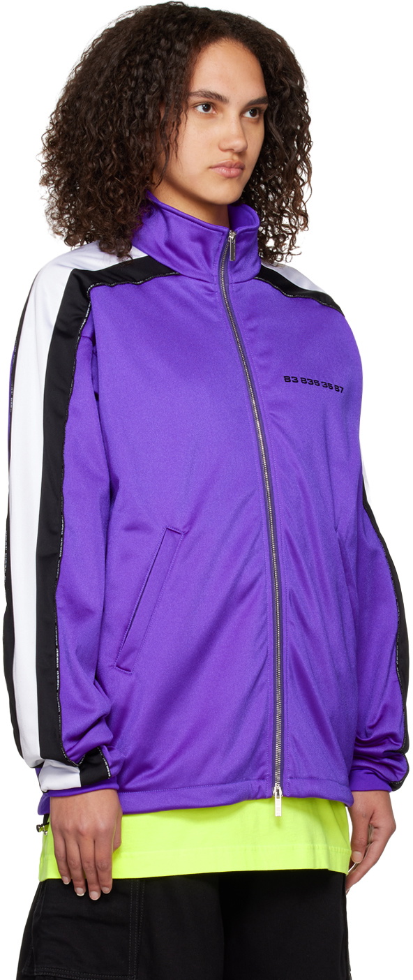 VTMNTS Purple & Black Oversized Track Jacket VTMNTS