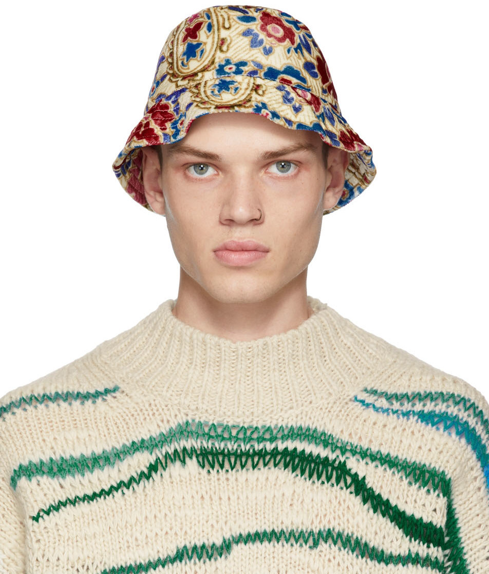 Isabel Marant Multicolor Printed Velvet Haley Bucket Hat Isabel Marant