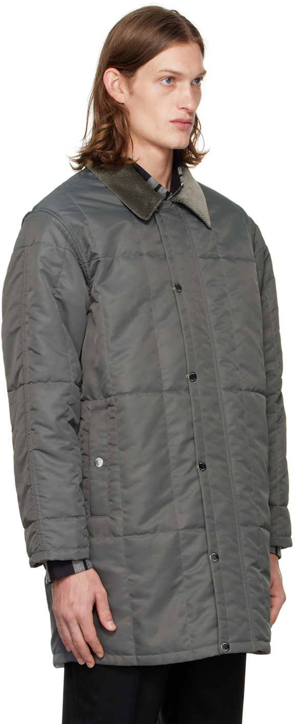 Dunhill Gray Insulated Coat Dunhill