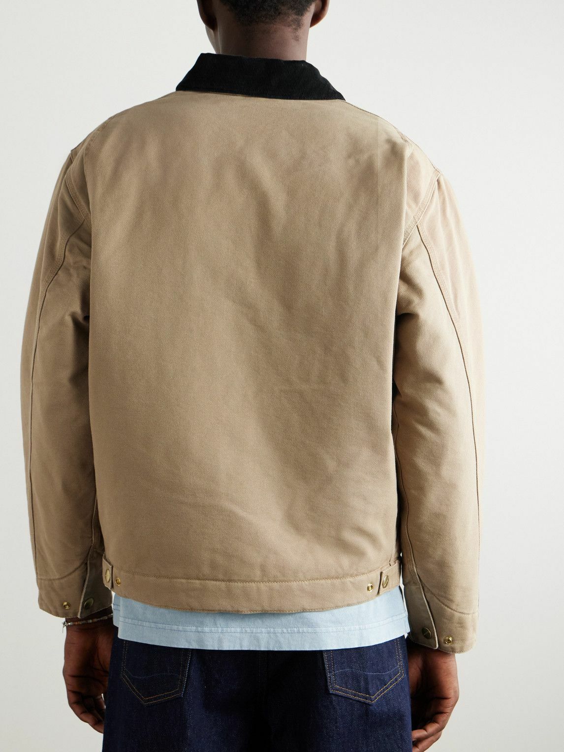 Carhartt WIP - OG Detroit Corduroy-Trimmed Padded Organic Cotton-Canvas ...