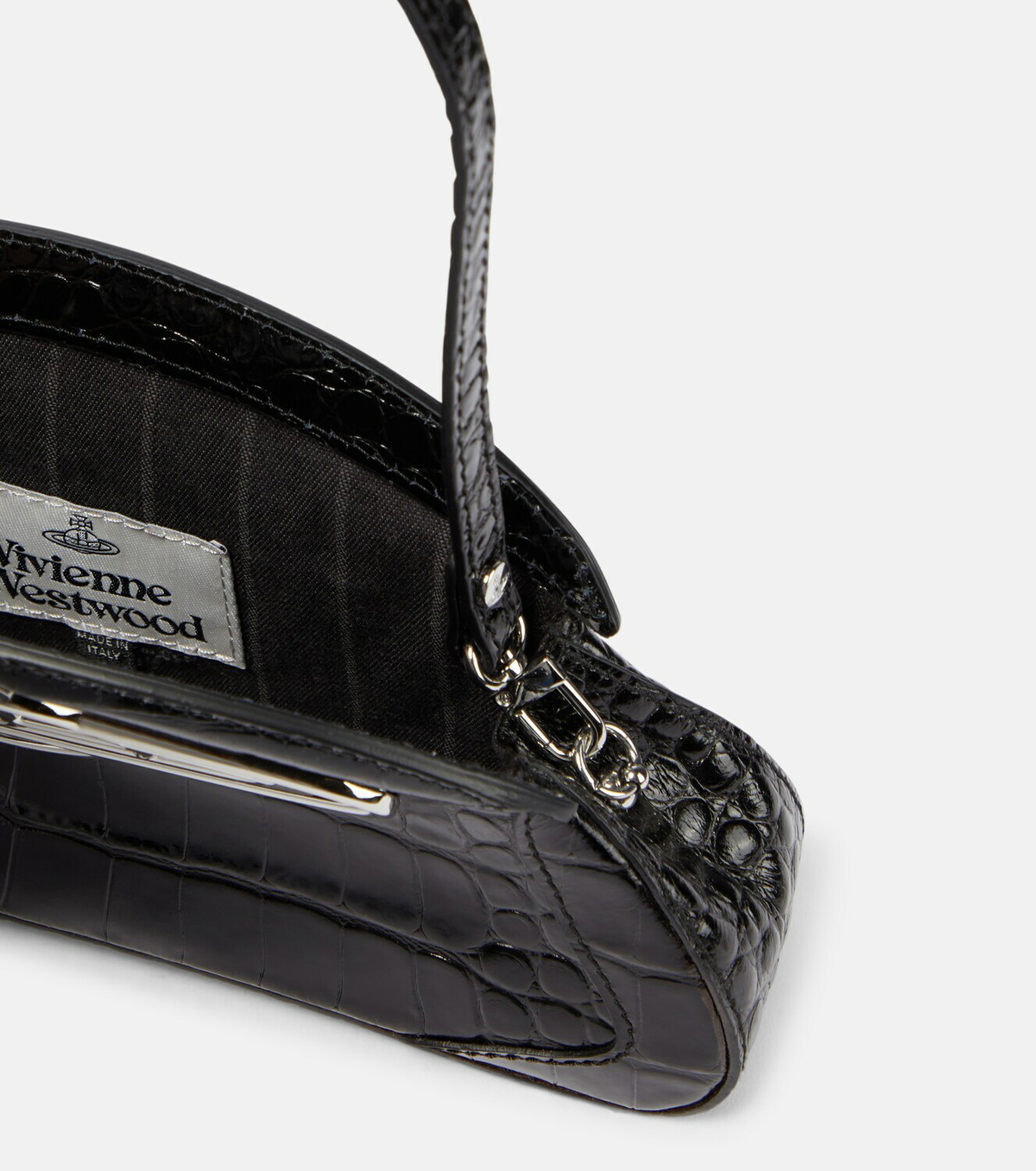 Vivienne Westwood Amber croc-effect leather clutch Vivienne Westwood