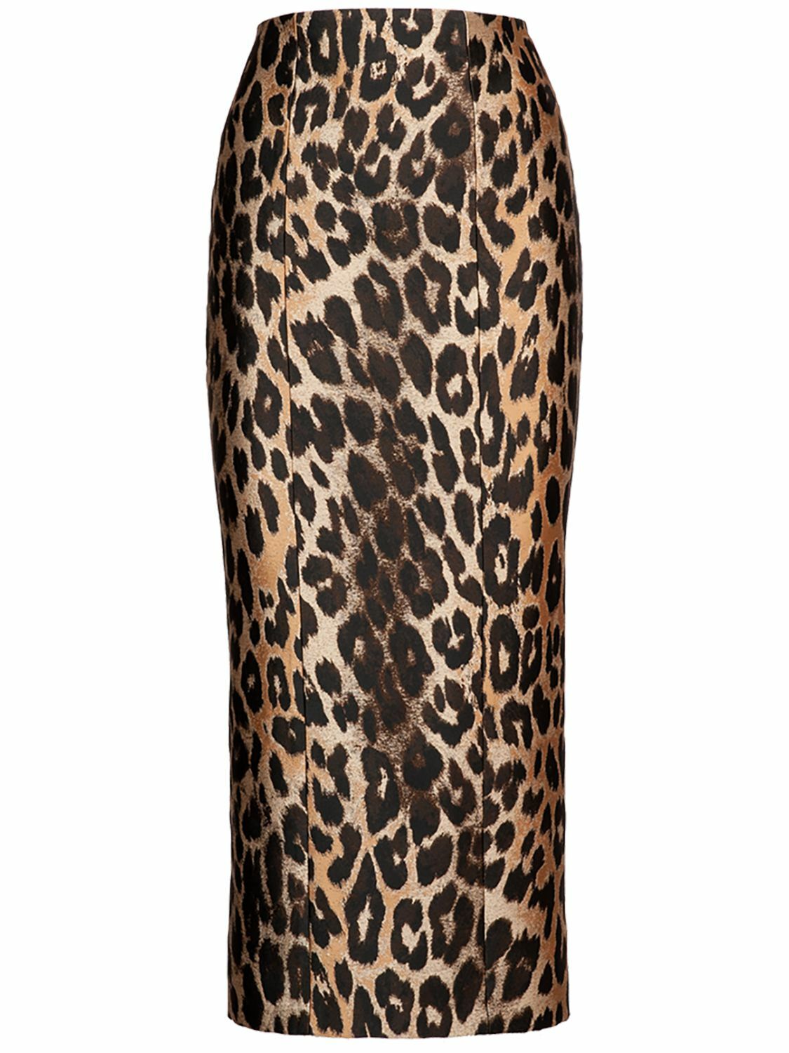 Balmain Leopard Print Pencil Midi Skirt Balmain