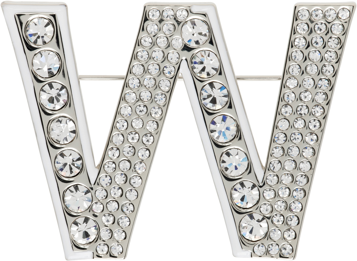 Weekend Max Mara Silver & White Carella Brooch Weekend Max Mara