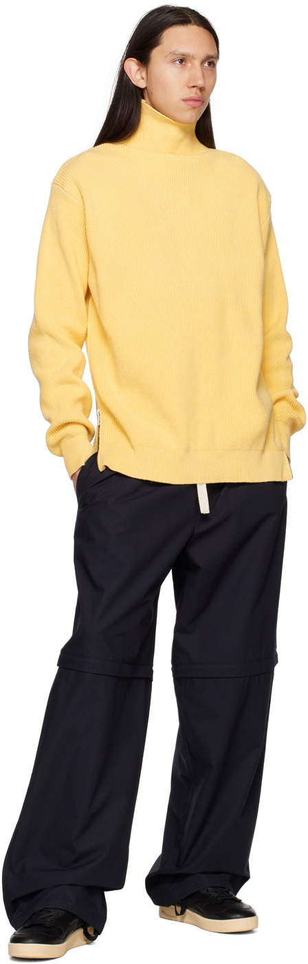 Jil Sander Yellow Relaxed Turtleneck Jil Sander
