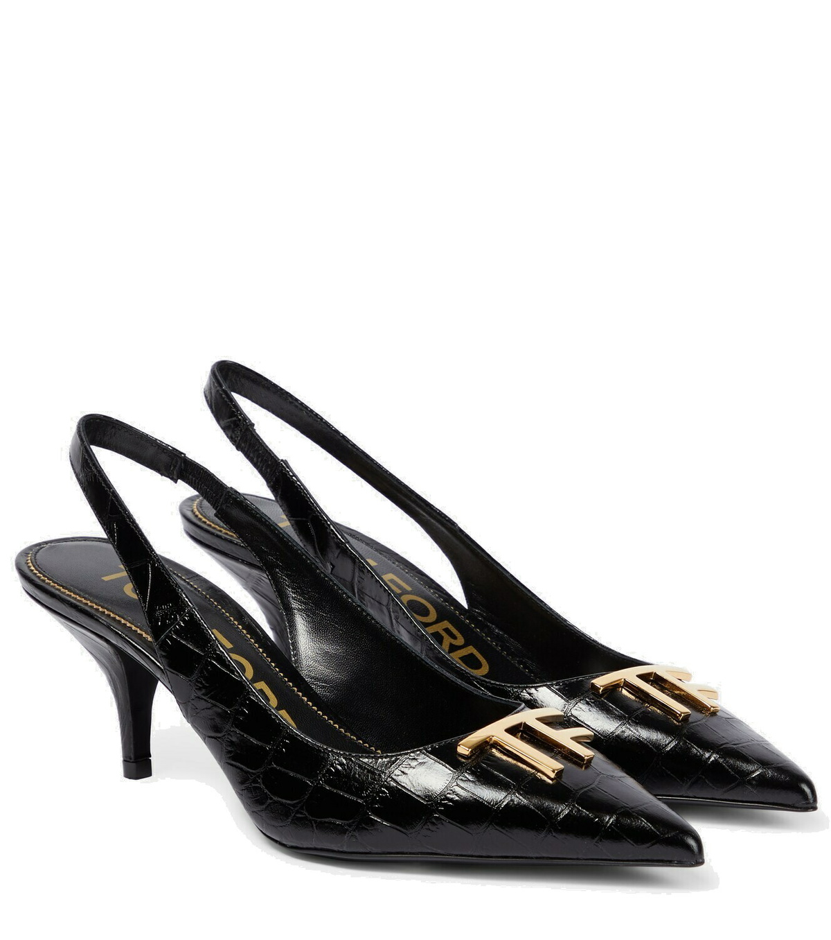 Tom Ford - TF croc-effect leather slingback pumps TOM FORD