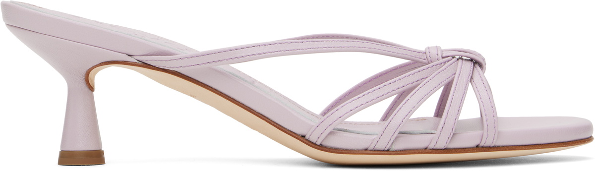 Aeyde Purple Abby Leather Mules Aeyde