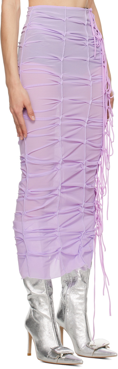 FANCÌ Purple Mottling Maxi Skirt