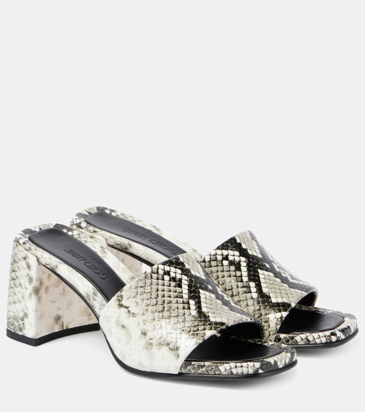 Jimmy Choo Lena 70 snake-effect leather mules Jimmy Choo