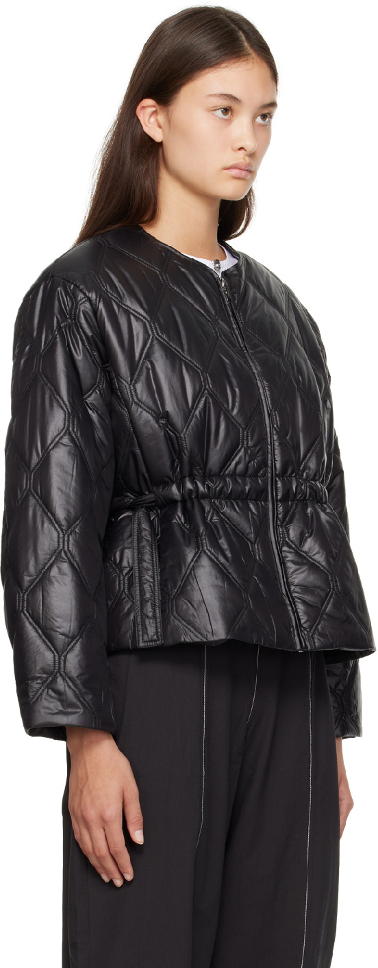 GANNI Black Quilted Jacket GANNI