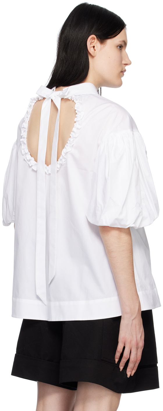 Simone Rocha White Puff Sleeve Shirt Simone Rocha