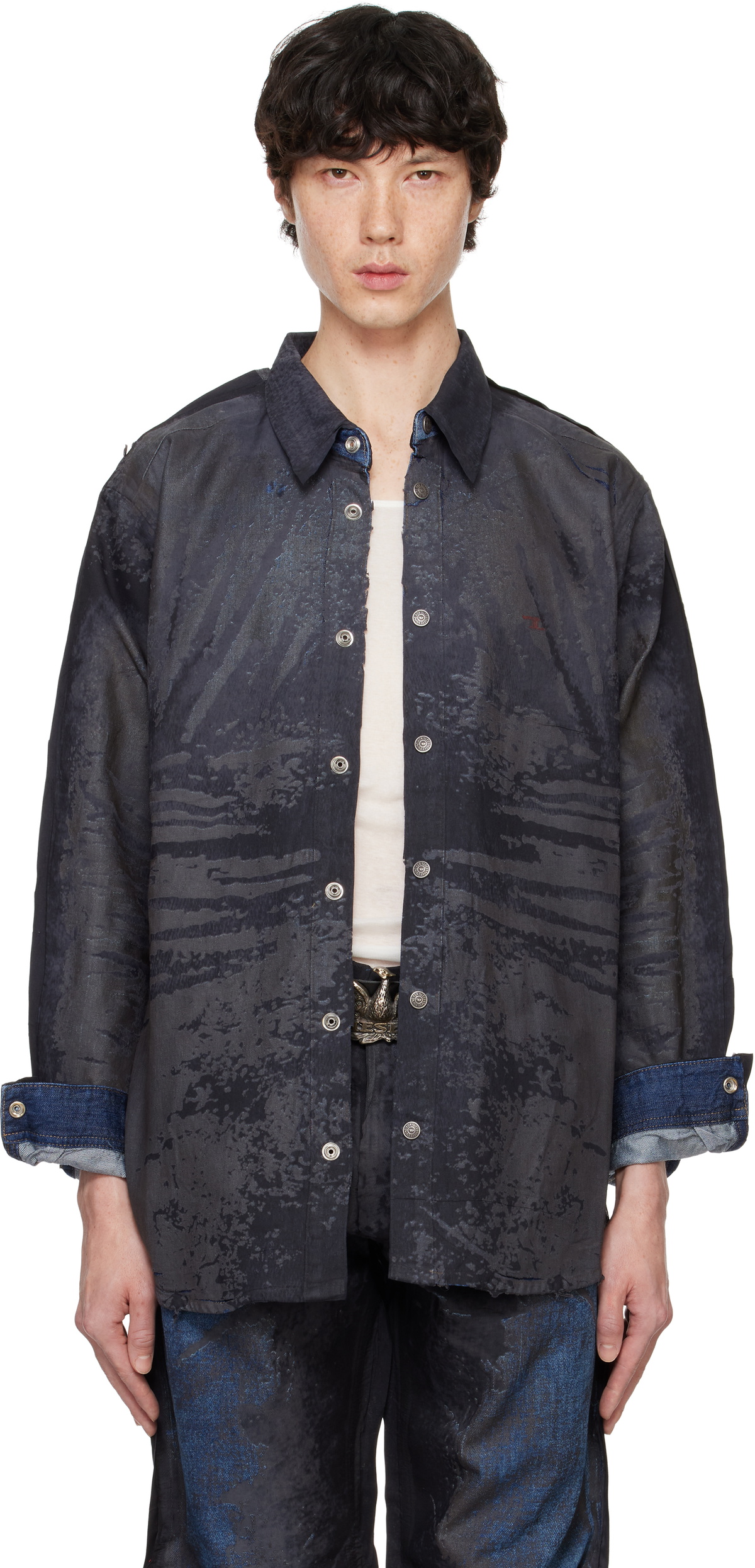 Diesel Gray D-Simply-S4 Shirt Diesel