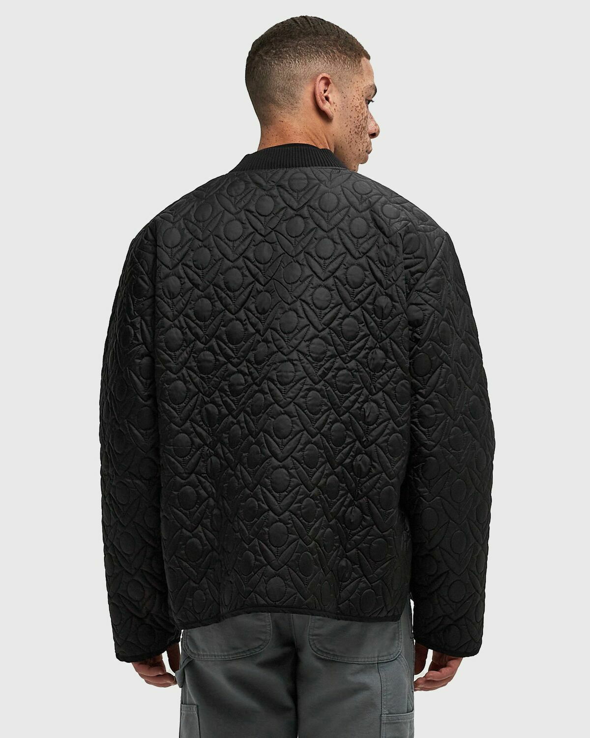 Rough. OLIVE PADDED JACKET Grey Mens Bomber Jacket Rough.