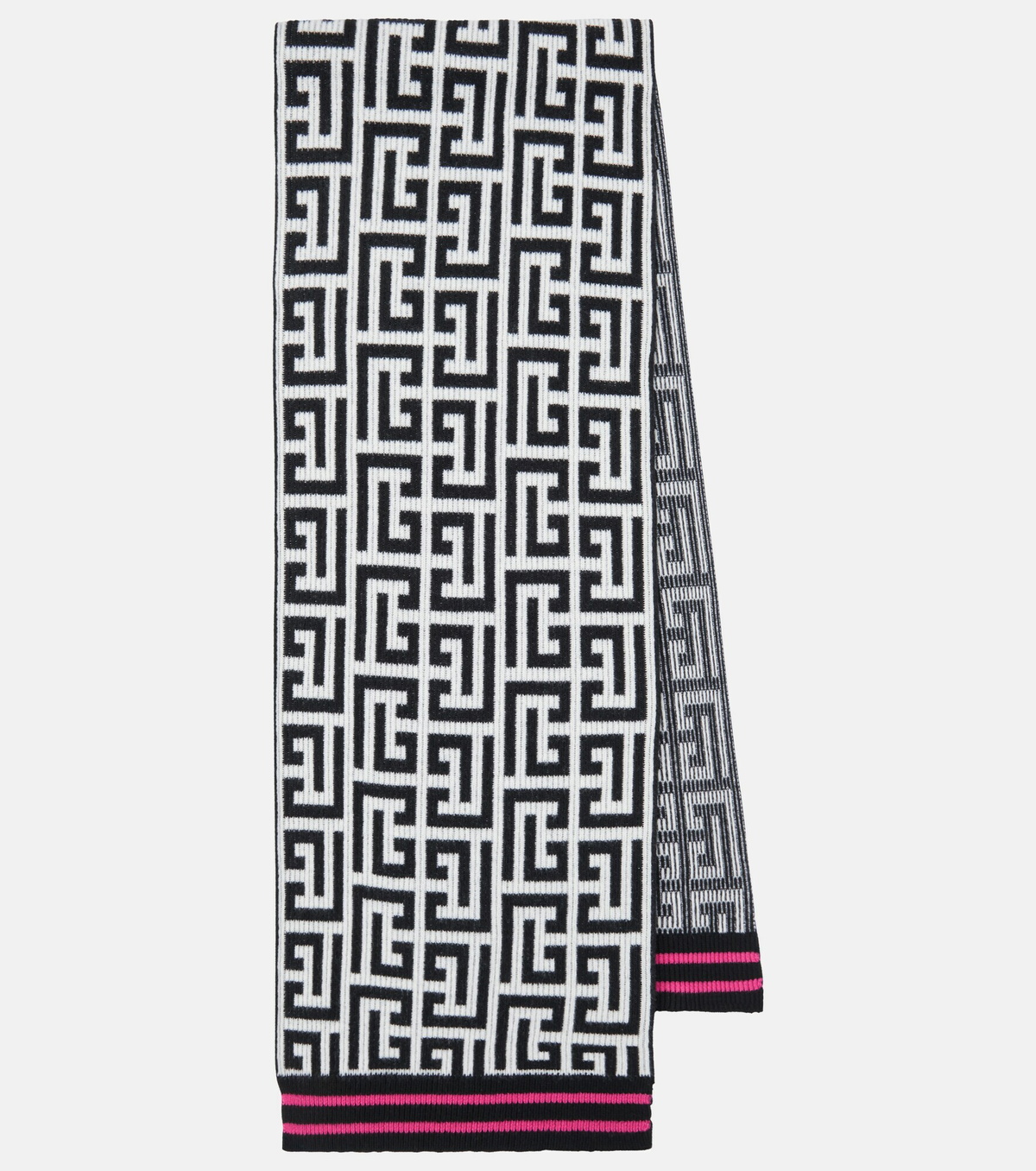 Balmain - Monogram wool and cashmere scarf Balmain