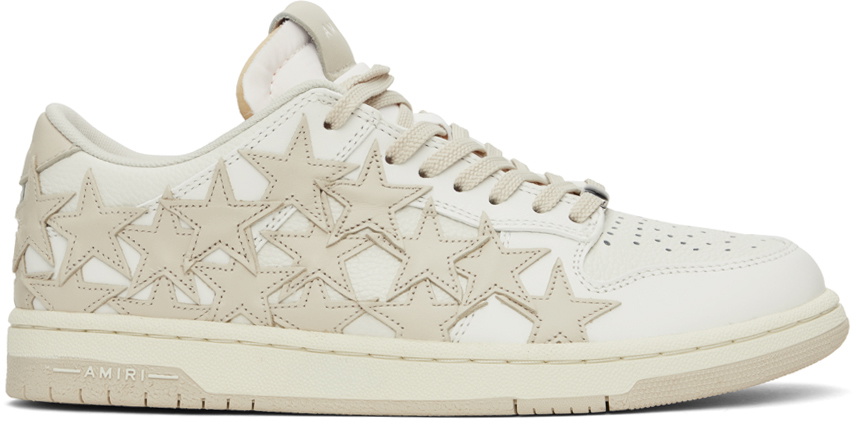 AMIRI Beige & White Stars Low Sneakers Amiri