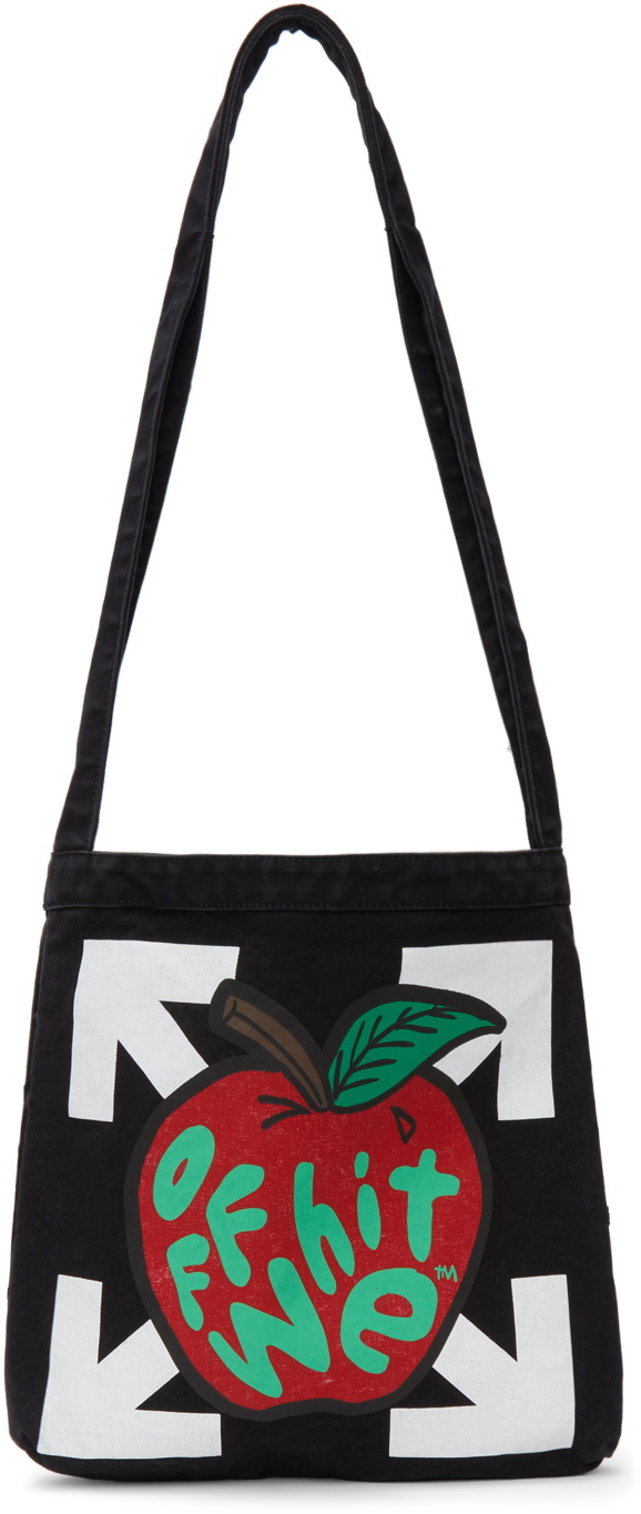 Off-White Black Small Apple Tote Off-White