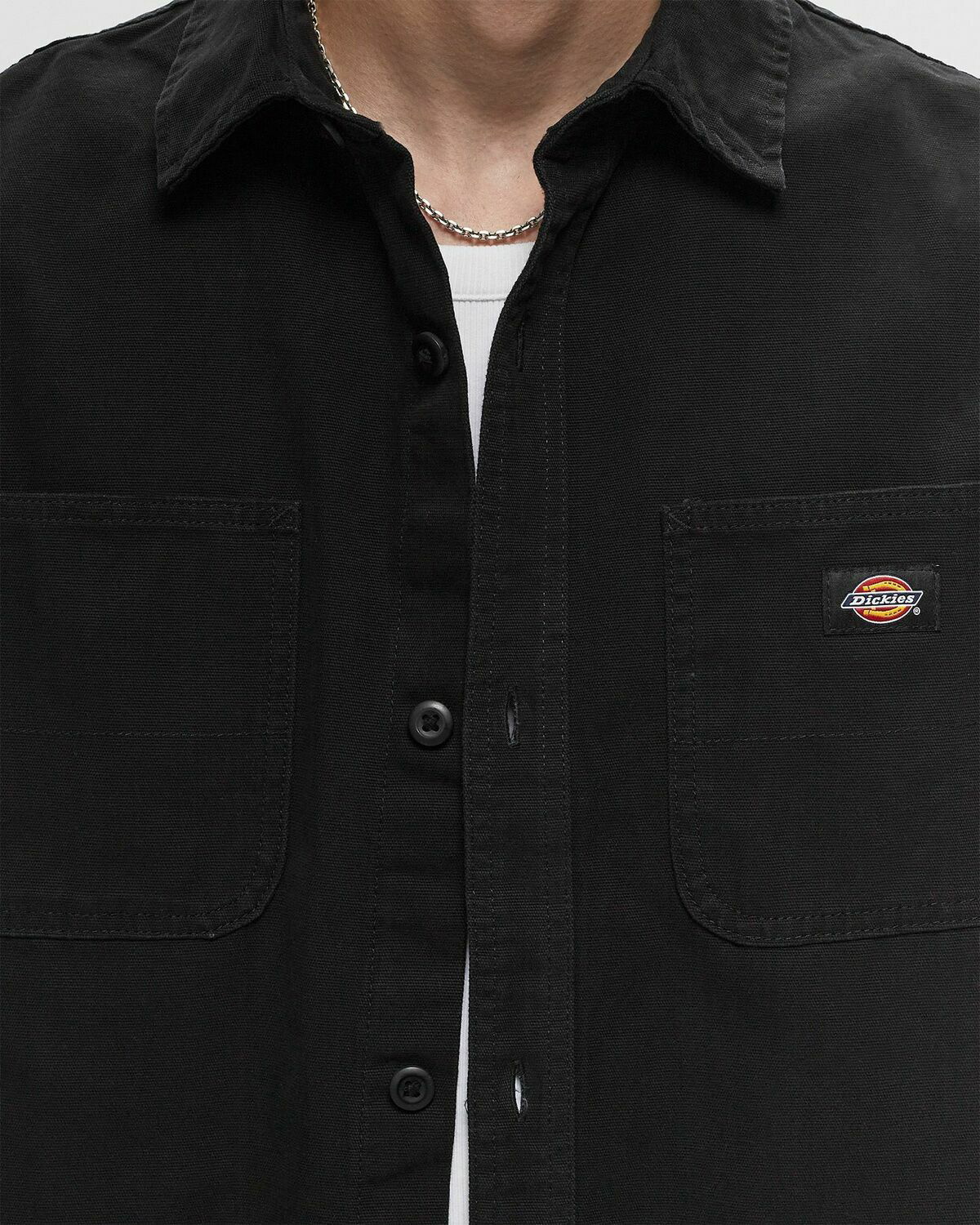Dickies Duck Canvas Ls Shirt Black Longsleeves Dickies Construct