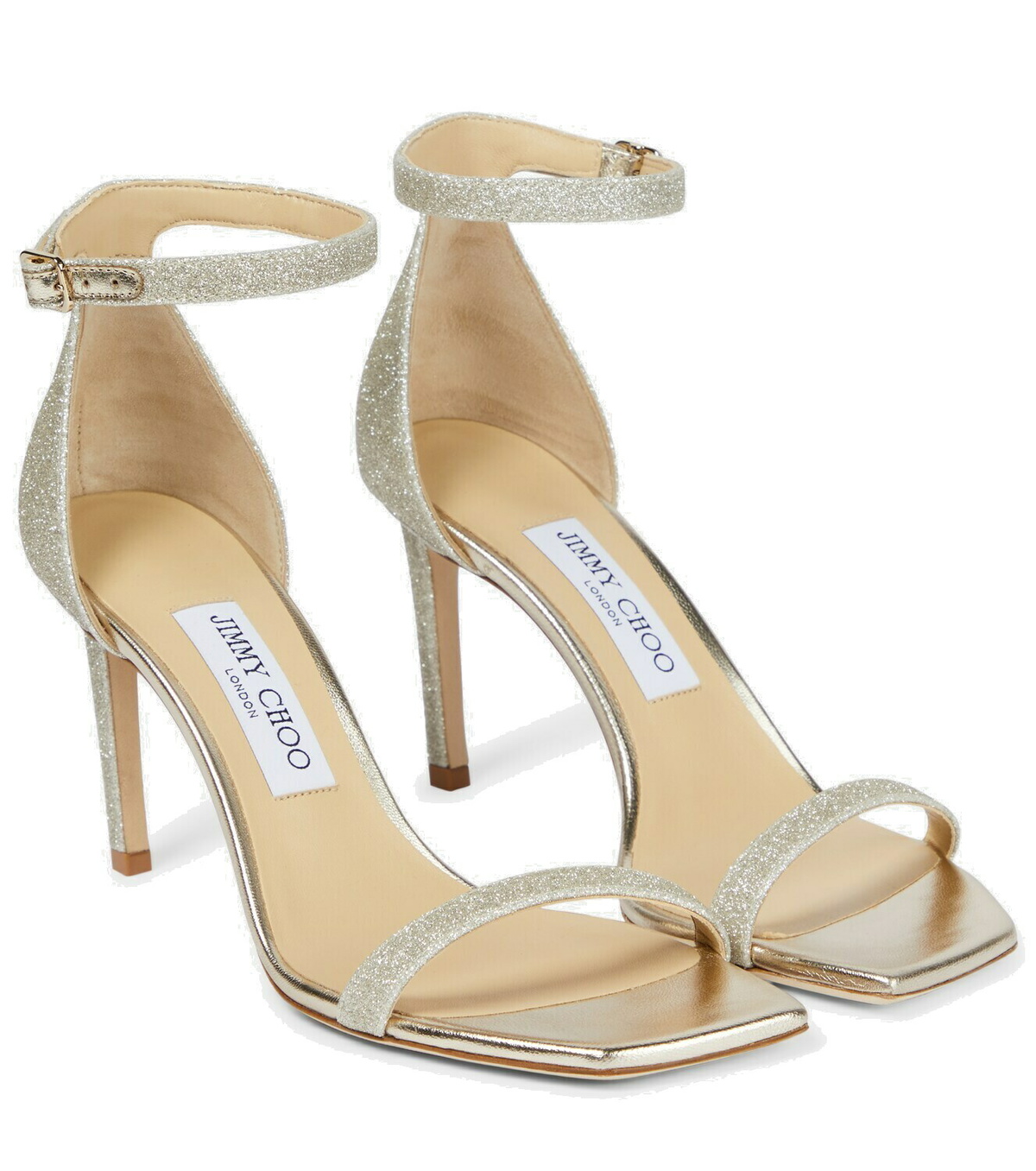 Jimmy Choo Alva 85 embellished glitter sandals Jimmy Choo