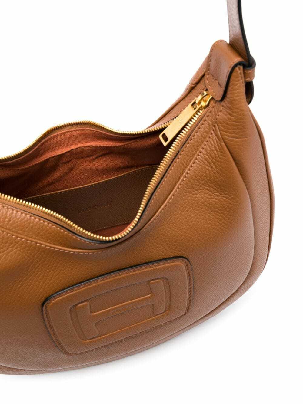 HOGAN - H-bag Mini Leather Hobo Bag Hogan