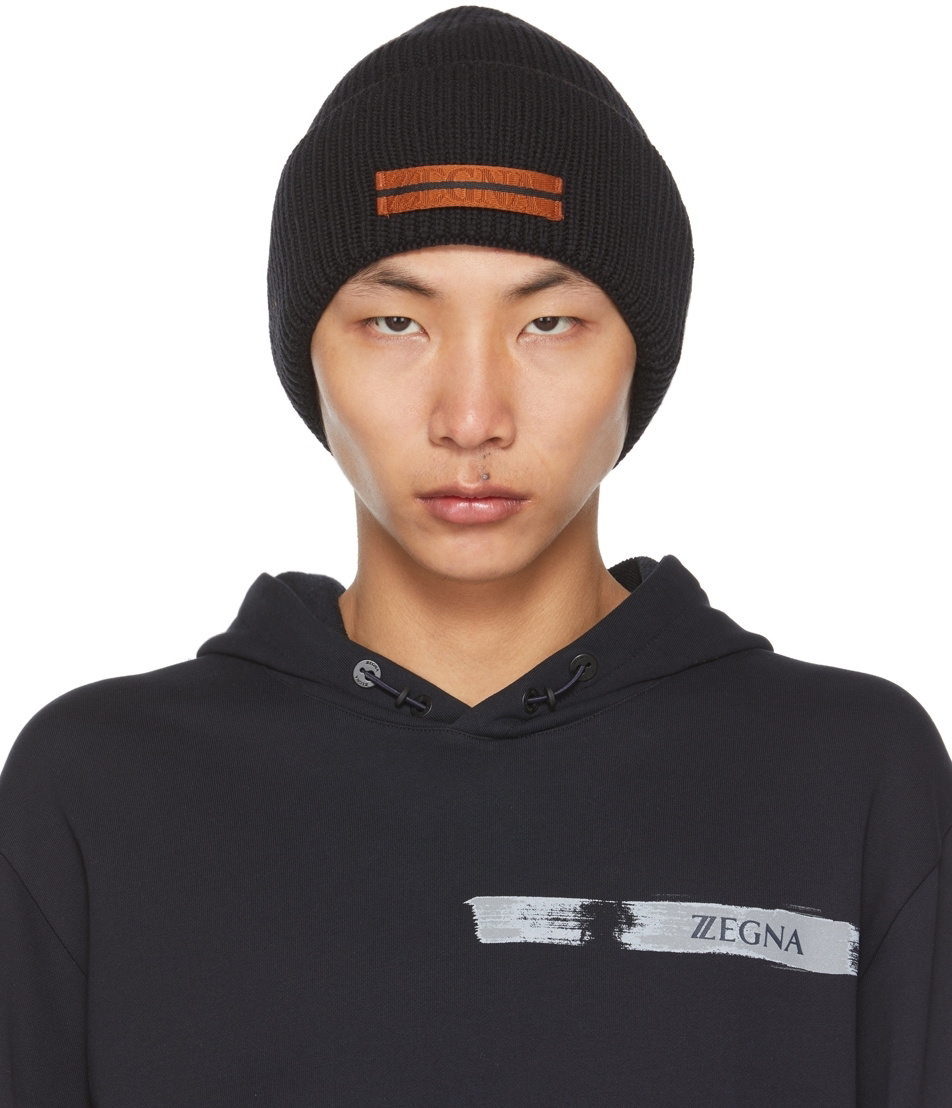 ZEGNA Black Outdoor Capsule Techmerino™ Wool Beanie Zegna