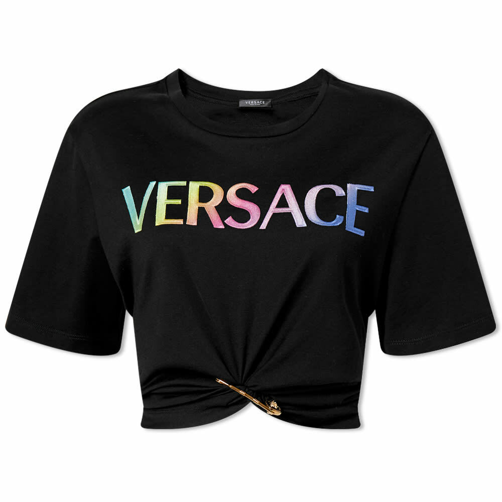 Versace Rainbow Logo Crop Top Versace