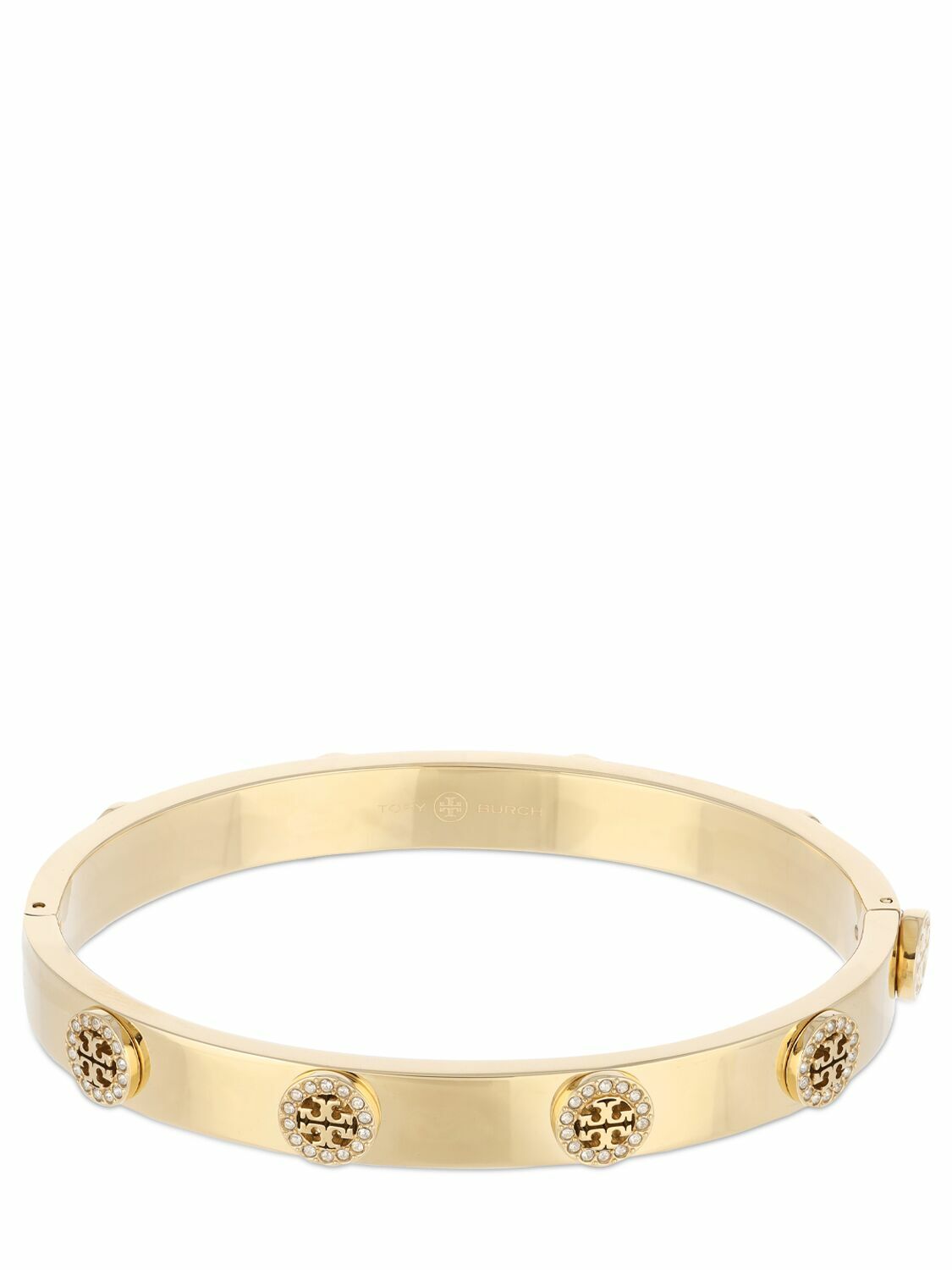 TORY BURCH Miller Stud Pavé Hinge Bracelet Tory Burch