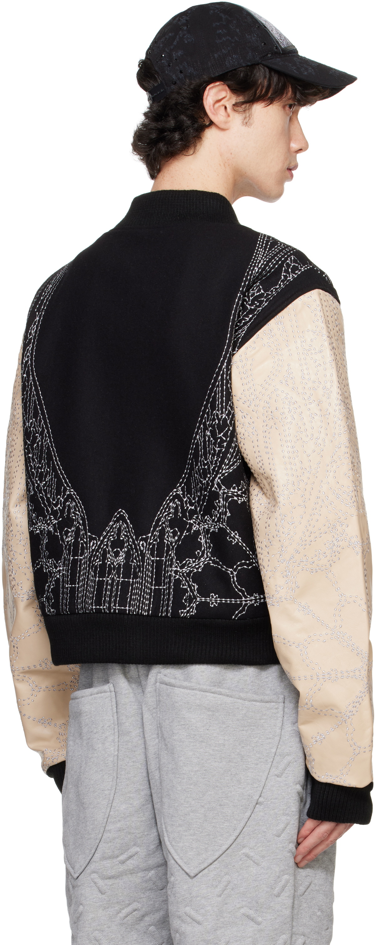 Who Decides War Black & Tan Notre Dame Varsity Leather Bomber Jacket ...