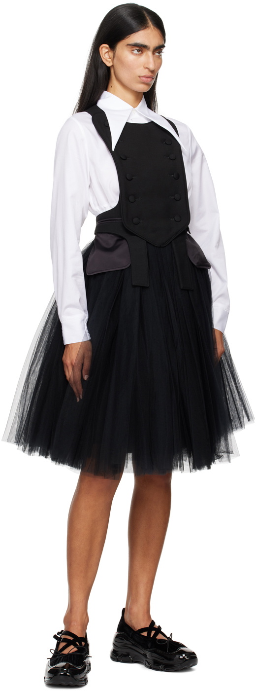 Noir Kei Ninomiya White Pointed Collar Shirt Noir Kei Ninomiya