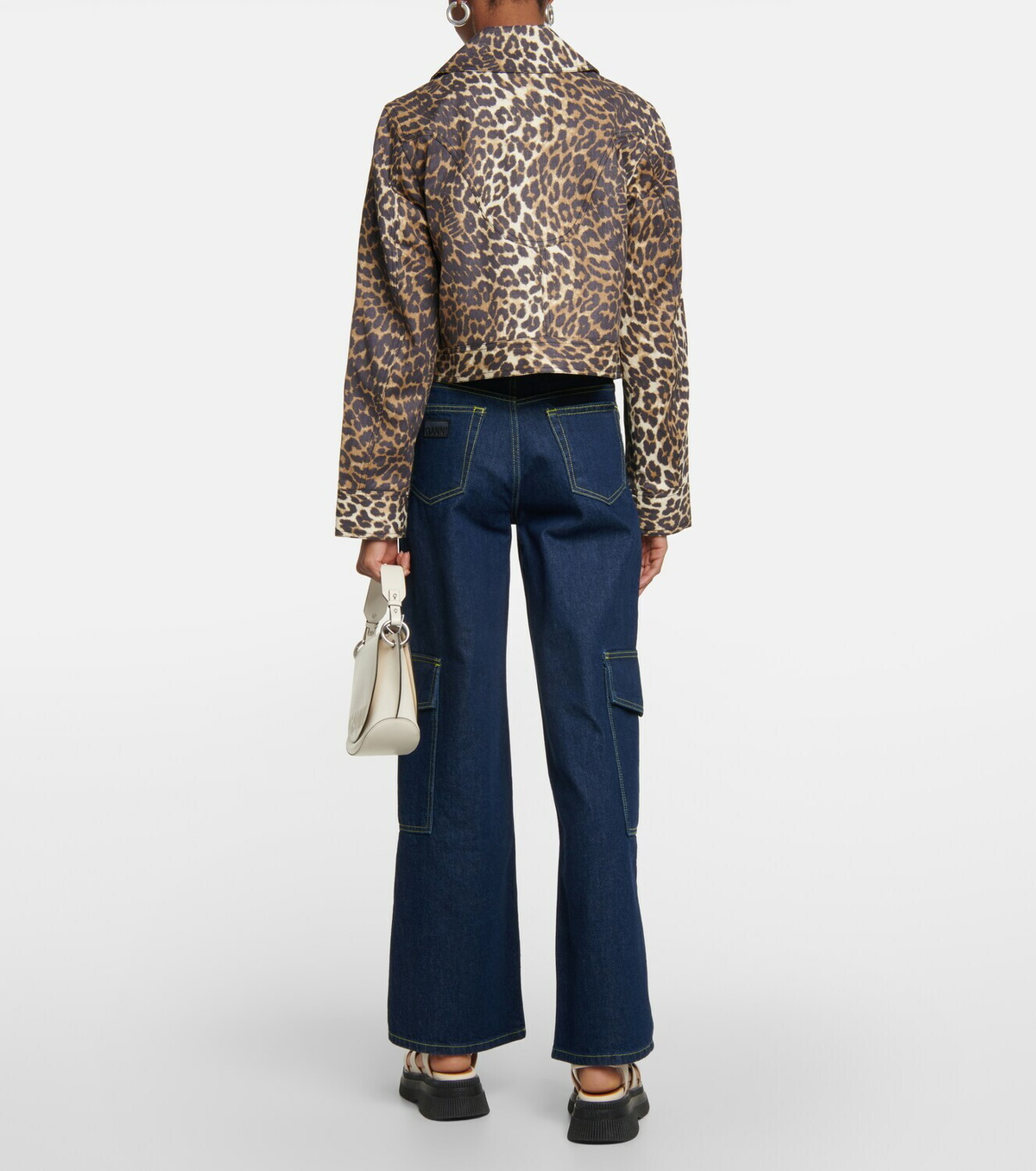 Ganni - Leopard-print canvas jacket GANNI