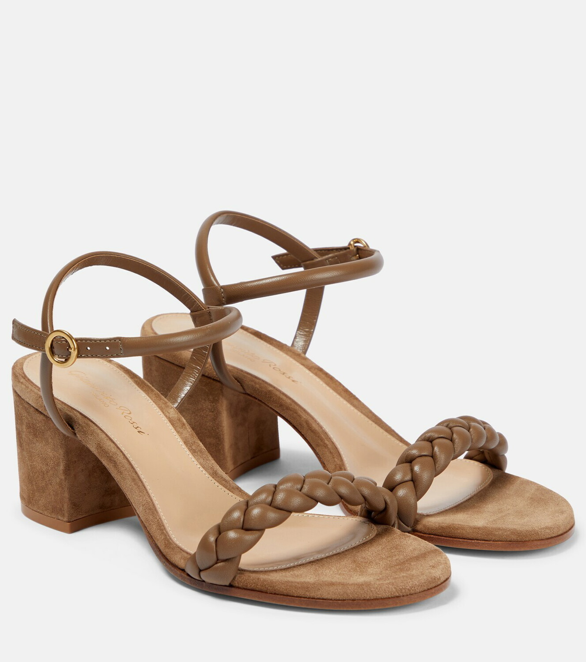 Gianvito Rossi - Cruz 60 suede and leather sandals Gianvito Rossi