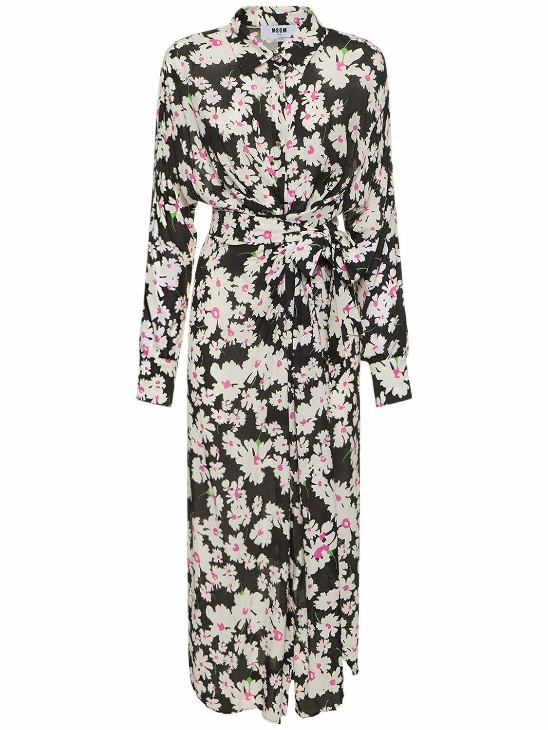 MSGM - Printed Viscose Midi Dress MSGM