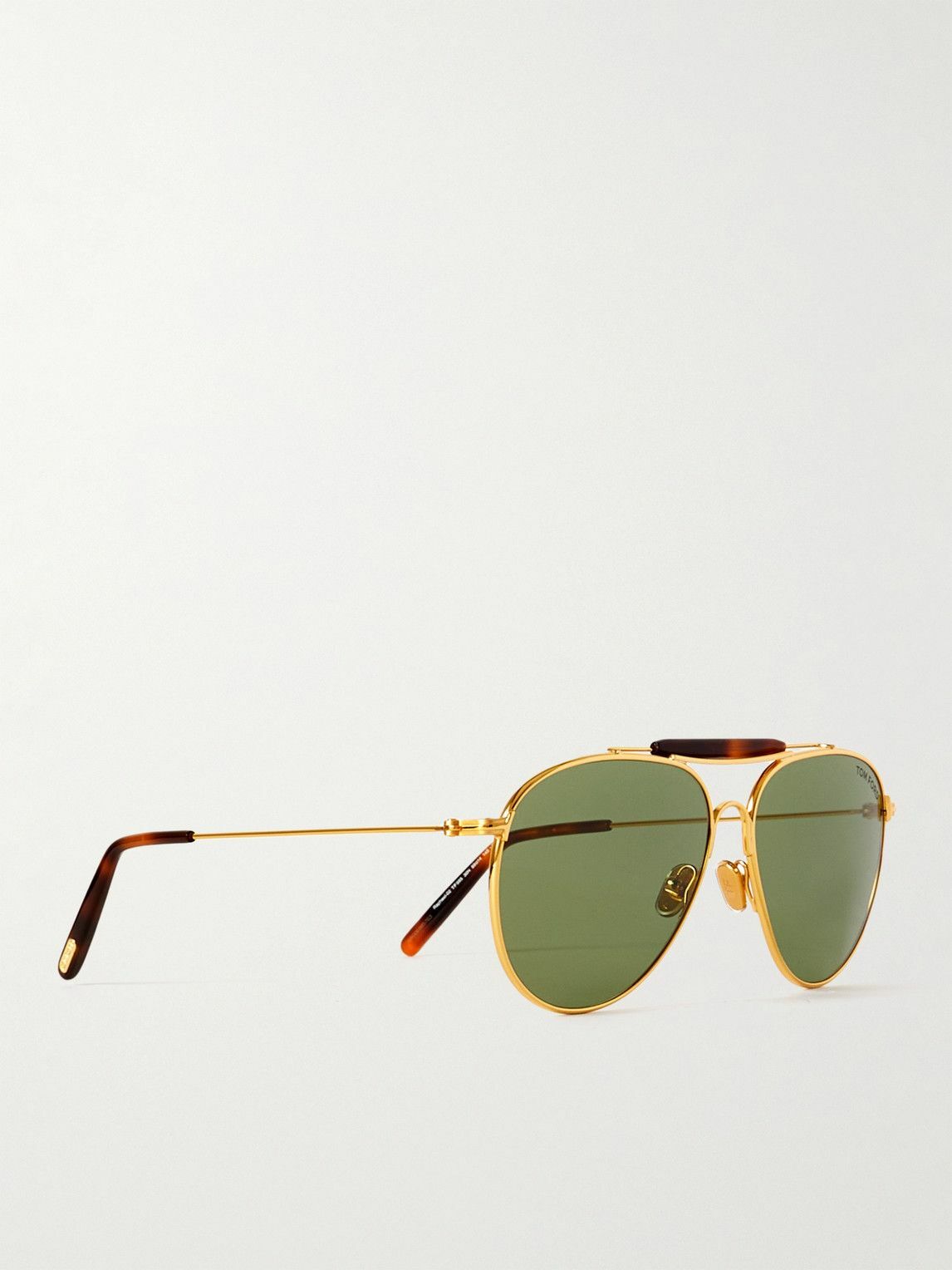 TOM FORD - Aviator-Style Gold-Tone Sunglasses TOM FORD