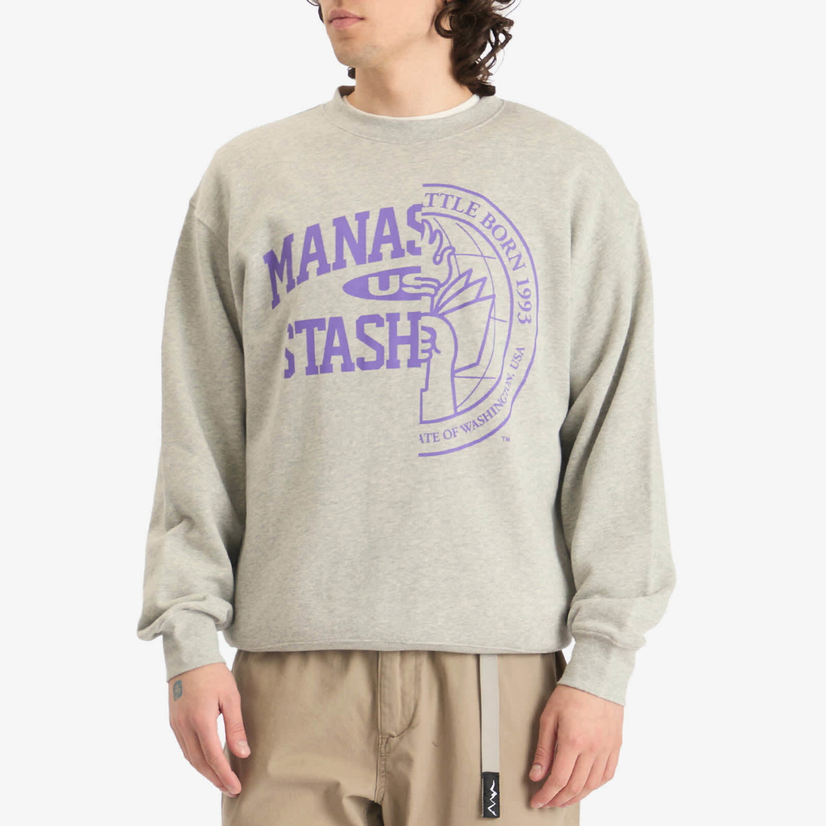 Manastash Men's Citee Collegiate Sweatshirt in Oxford Manastash