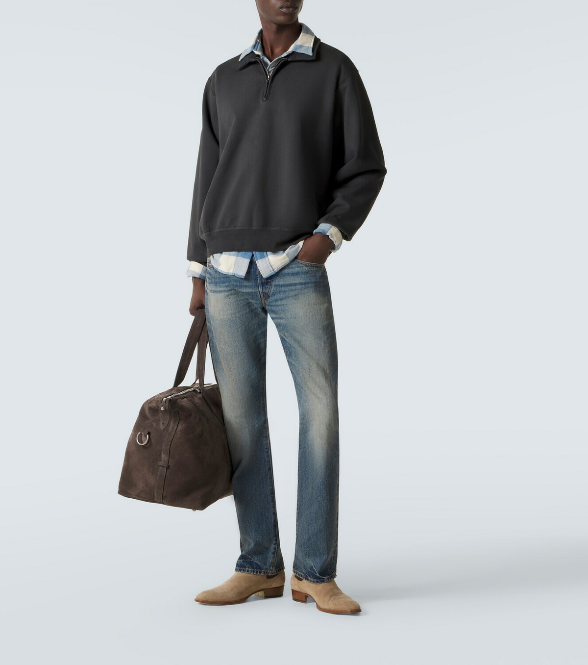 RRL Cotton half-zip sweatshirt RRL