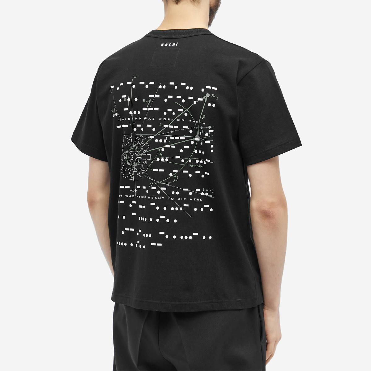 Sacai Men's x Interstellar T-Shirt in Black Sacai