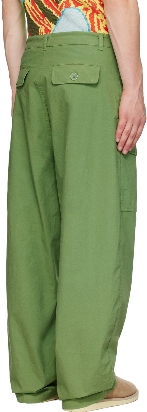 Sky High Farm Workwear Green Relaxed-Fit Cargo Pants Sky High Farm Workwear