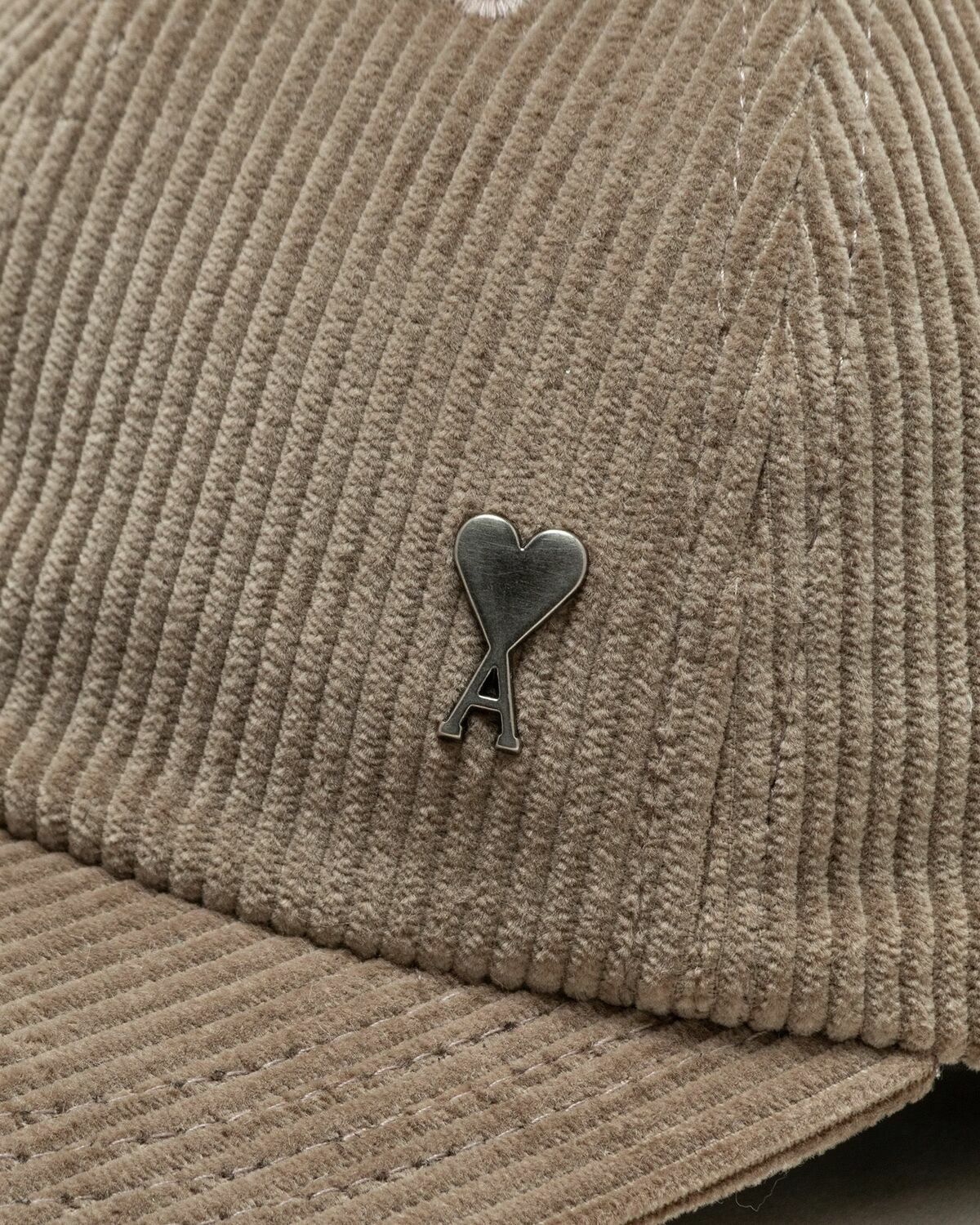 Ami Paris Ami De Coeur Studs Cap Beige Caps AMI