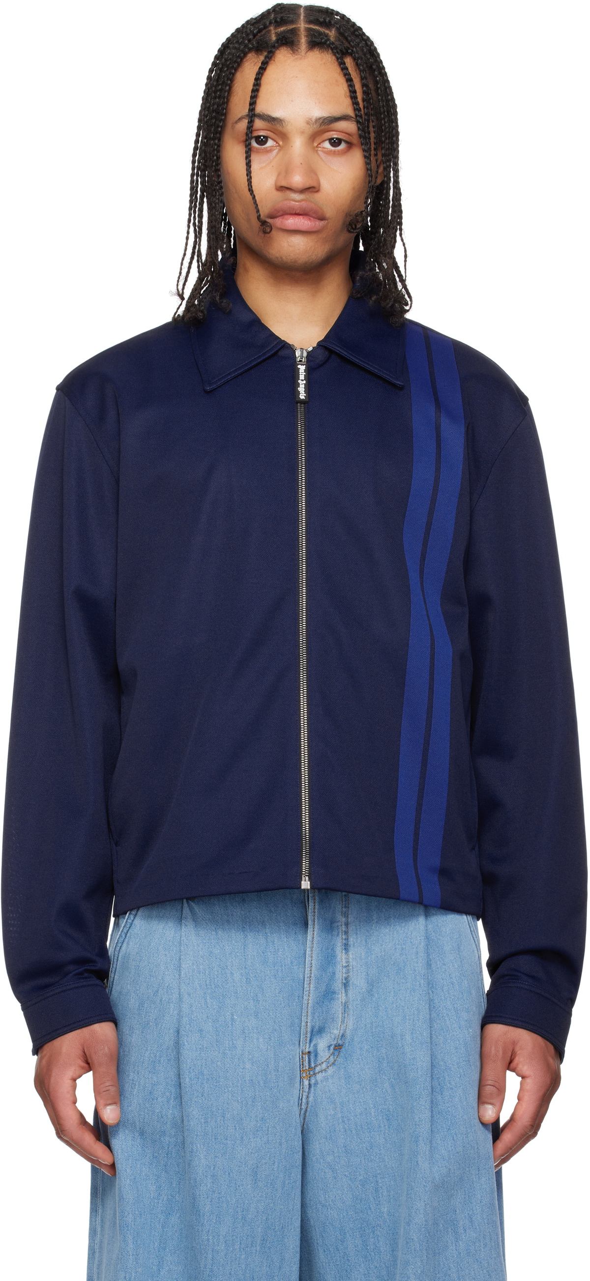 Palm Angels Navy Suit Track Jacket Palm Angels