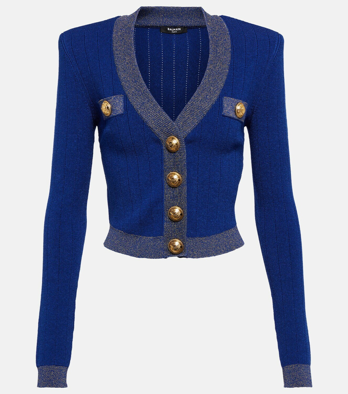 Balmain - Metallic knit cardigan Balmain