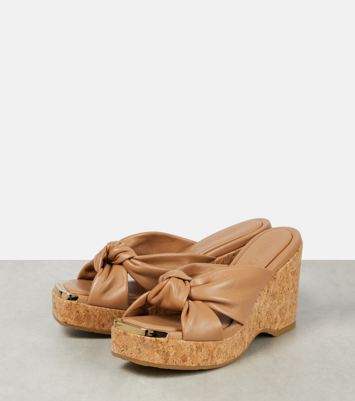 Jimmy Choo Avenue leather wedge sandals Jimmy Choo