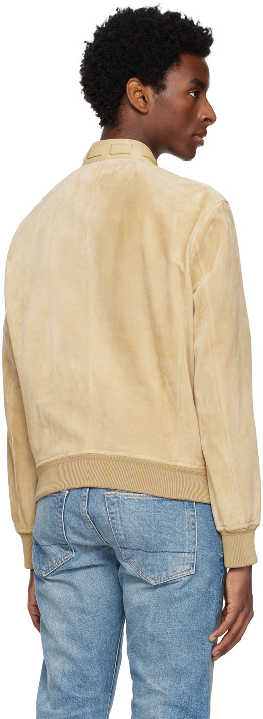 TOM FORD Tan Members Only Suede Jacket TOM FORD