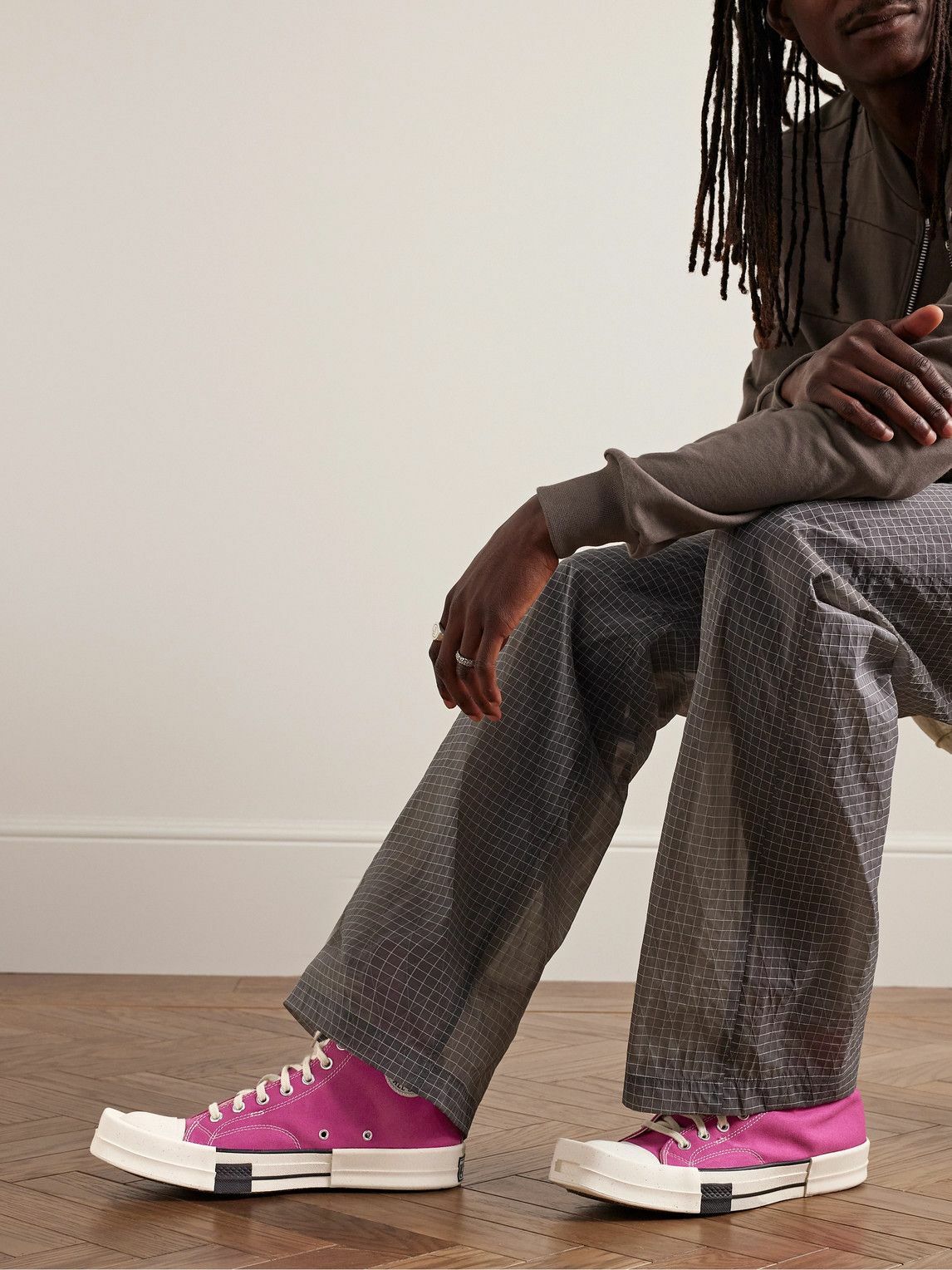 Rick Owens - Converse DRKSHDW TURBODRK Chuck 70 Canvas High-Top ...