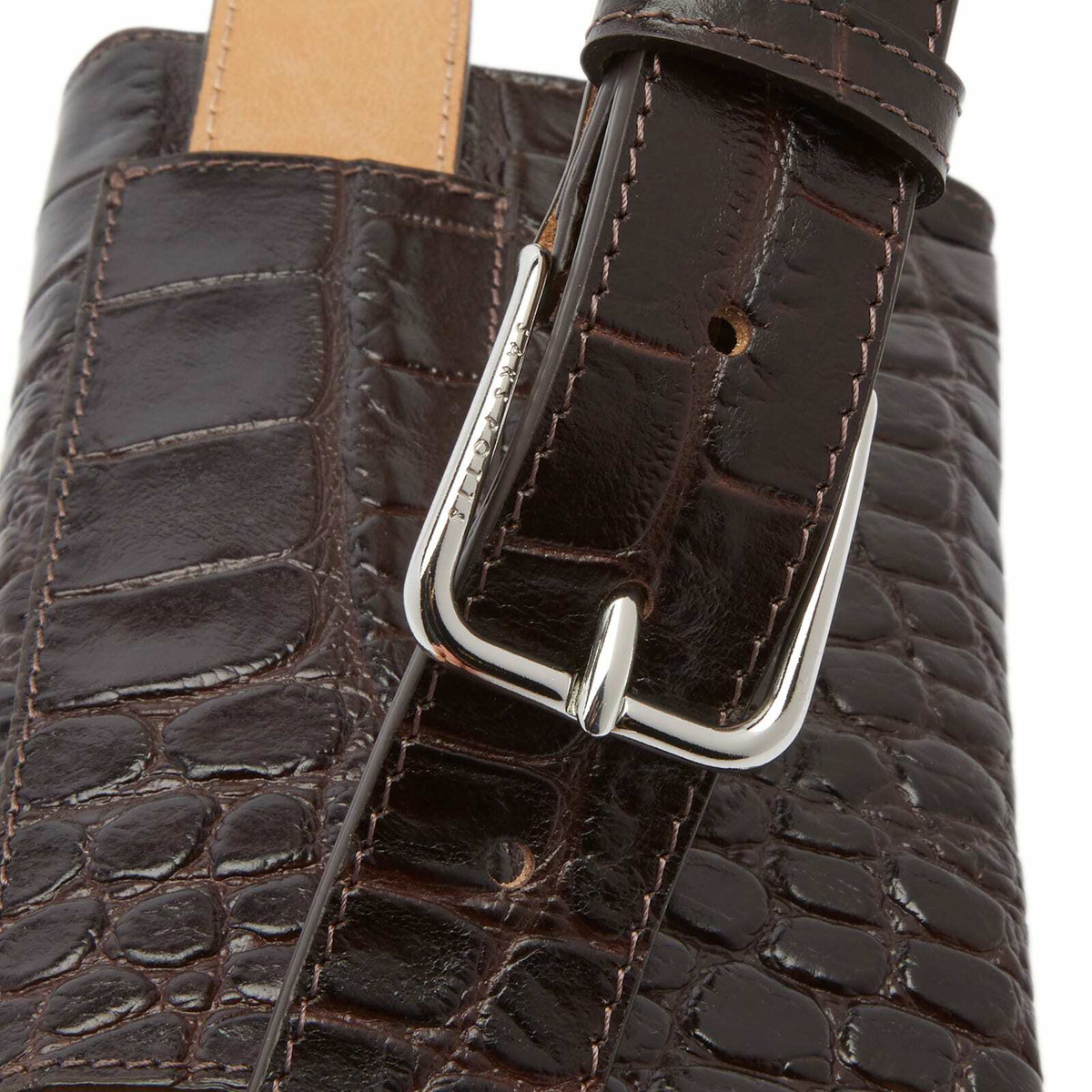 Saks Potts Women's Eva Belt Bag in Brown Croco Saks Potts