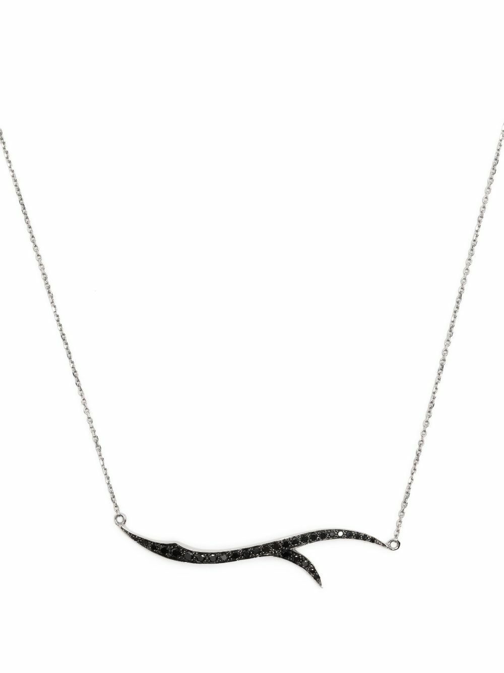 Stephen Webster 18K White Gold Stem Diamond Necklace Stephen Webster