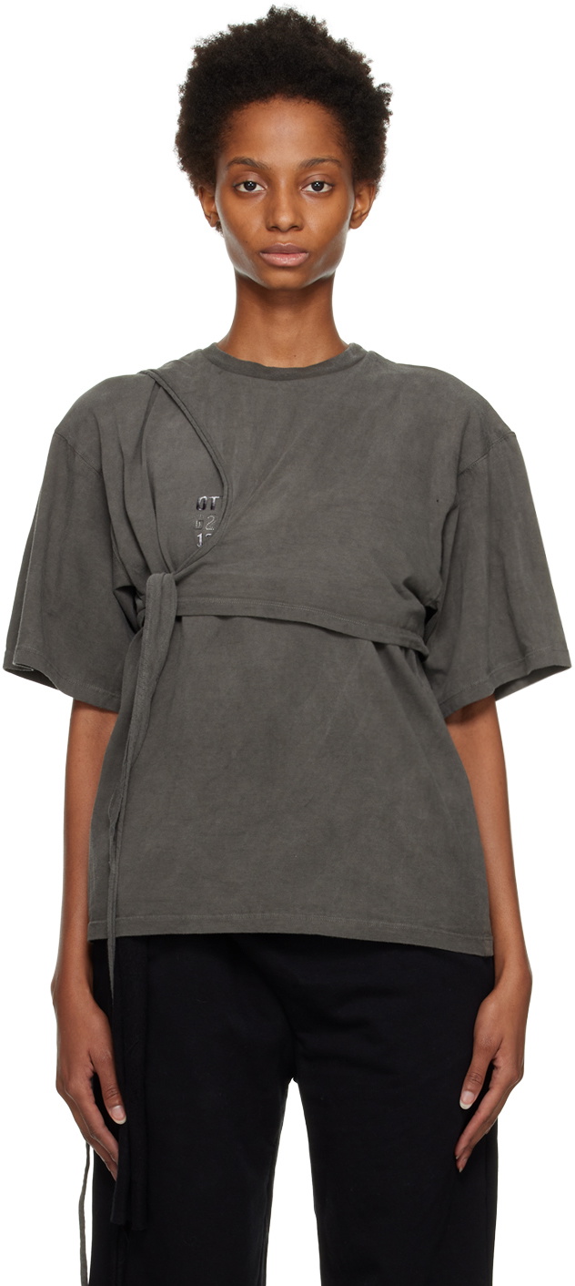 Ottolinger Gray Wrap T-Shirt Ottolinger
